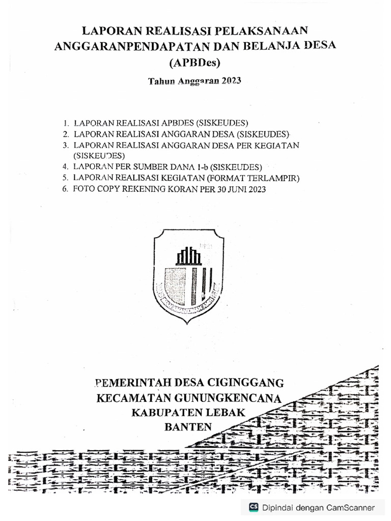 PERDES LRA 2023 Desa Ciginggang | PDF