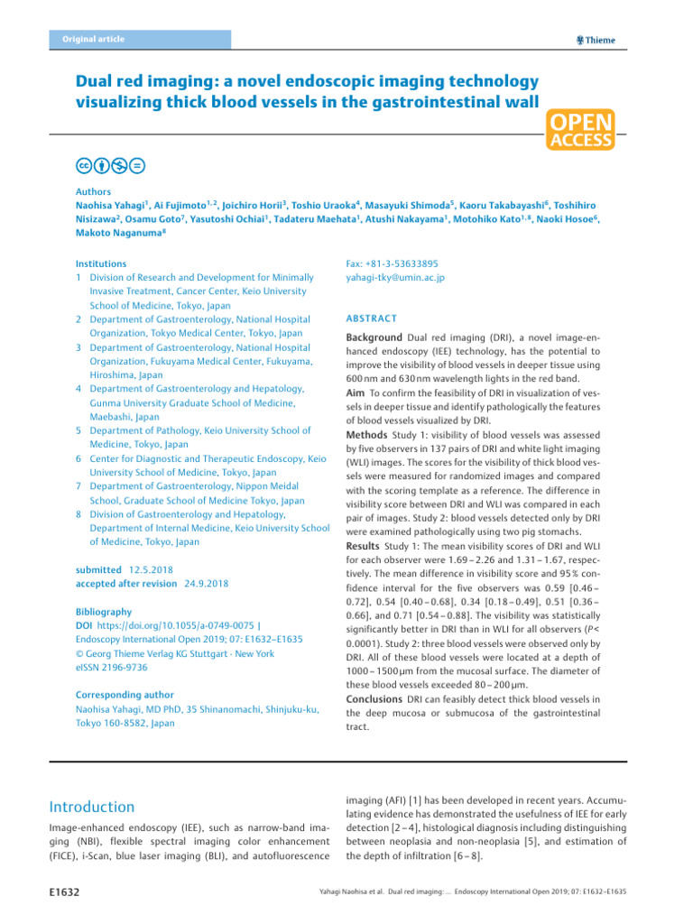 Dual red imaging-a novel endoscopic imaging technology | PDF ...