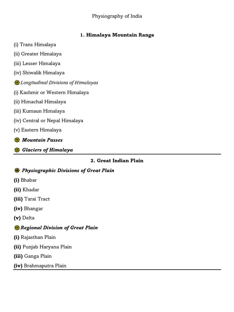 Physiography Syllabus | PDF