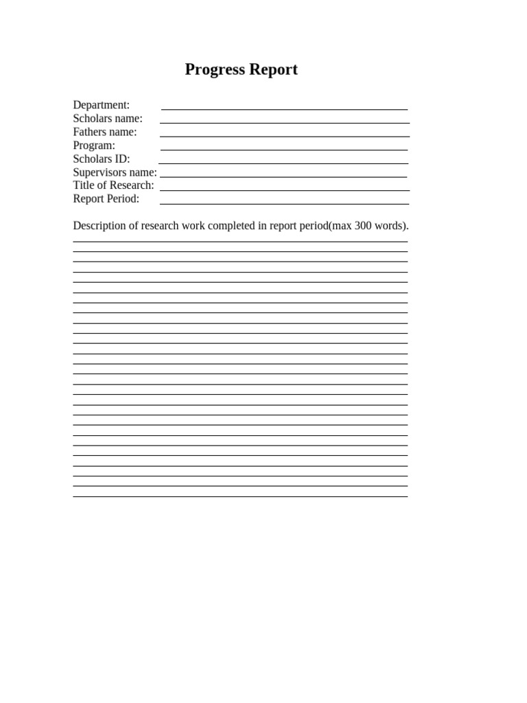 Progress Report | PDF