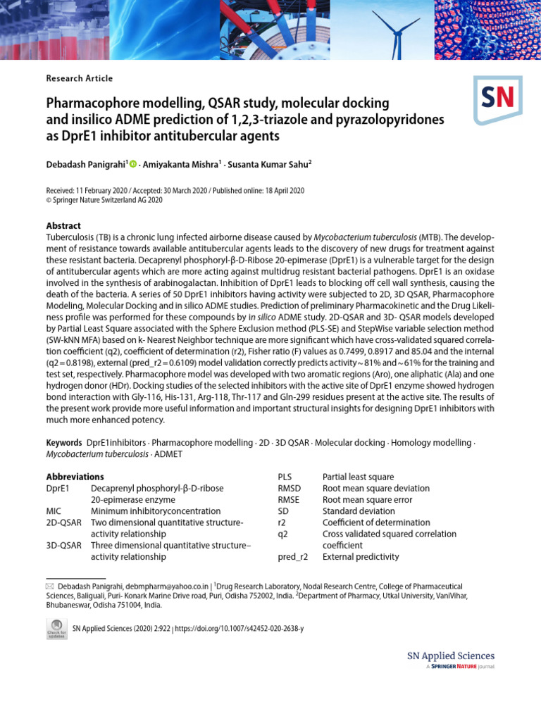 S42452 020 2638 Y Pdf Quantitative Structure Activity Relationship