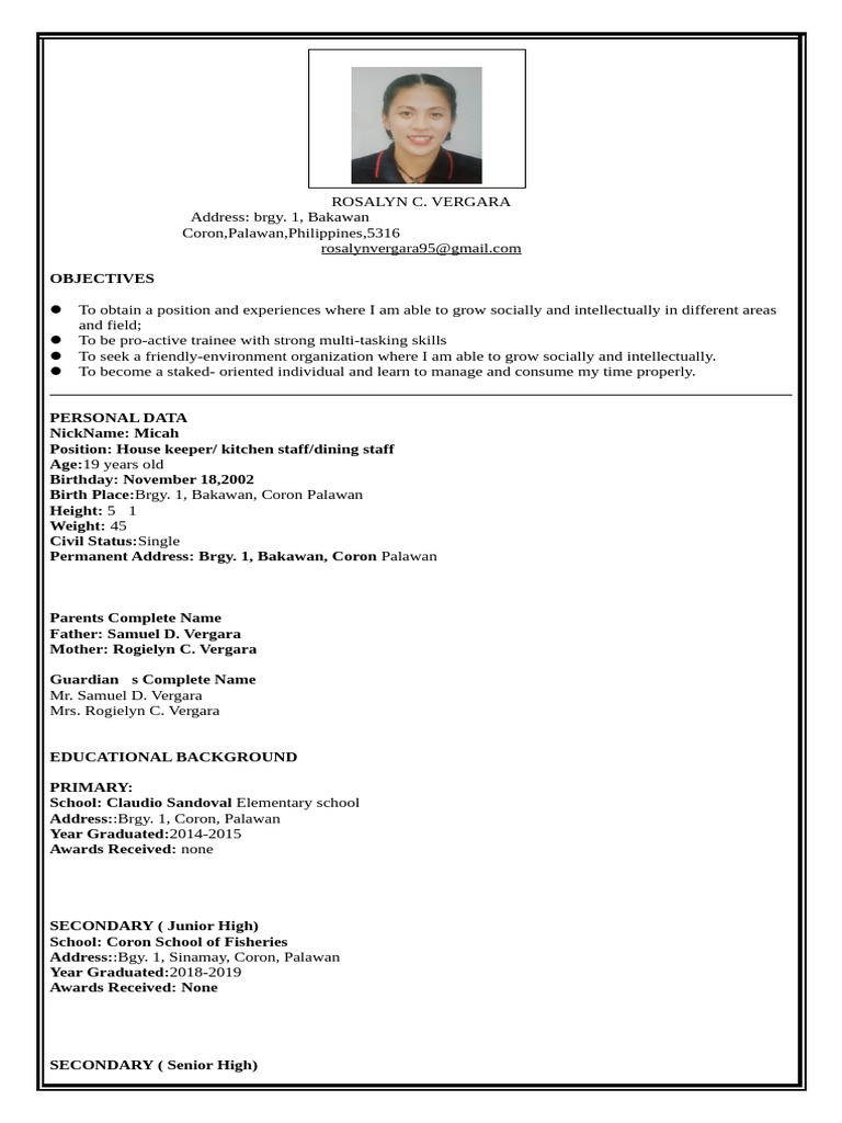 CSF File For g12 Resume | PDF