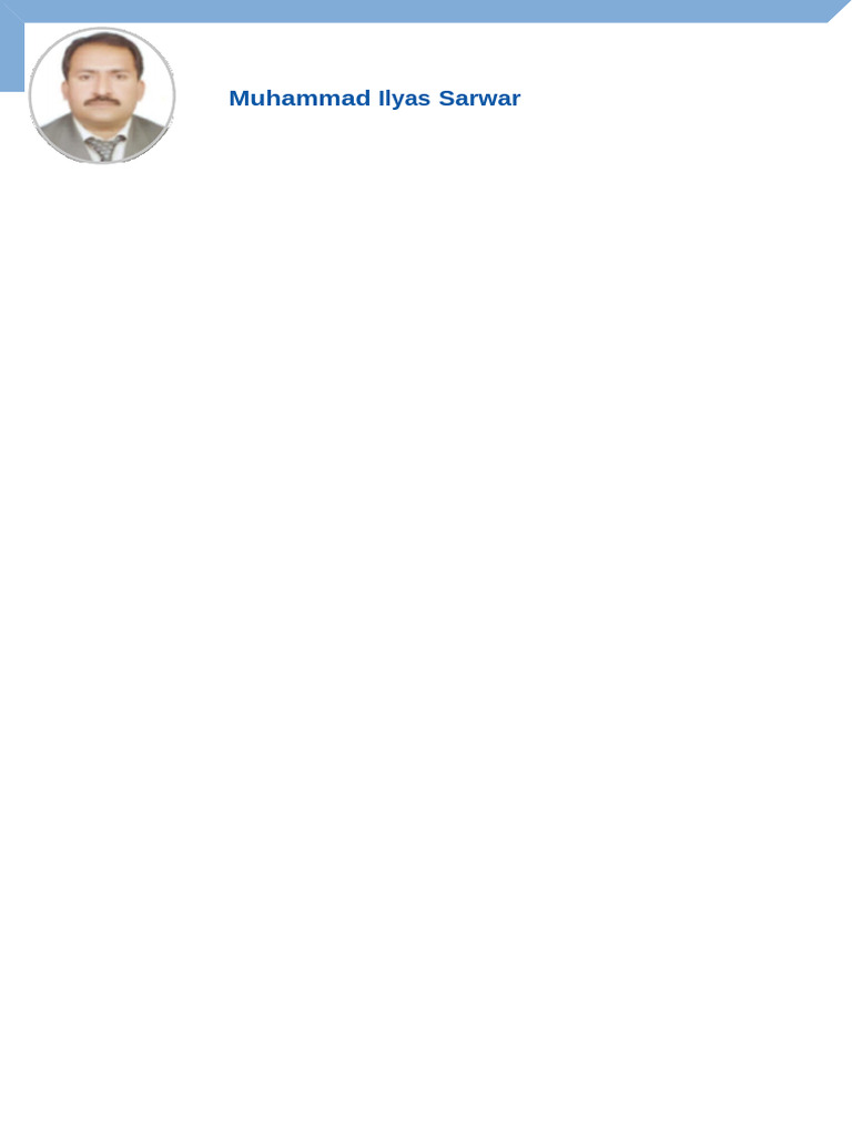 Muhammad Ilyas Sarwar CV | PDF | Cotton | Textiles