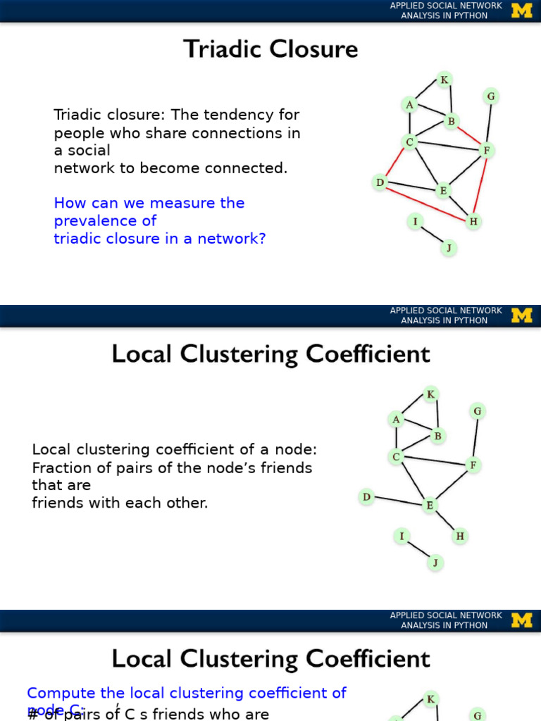 2.1 Clustering Coefficient | PDF | Operations Research | Networks