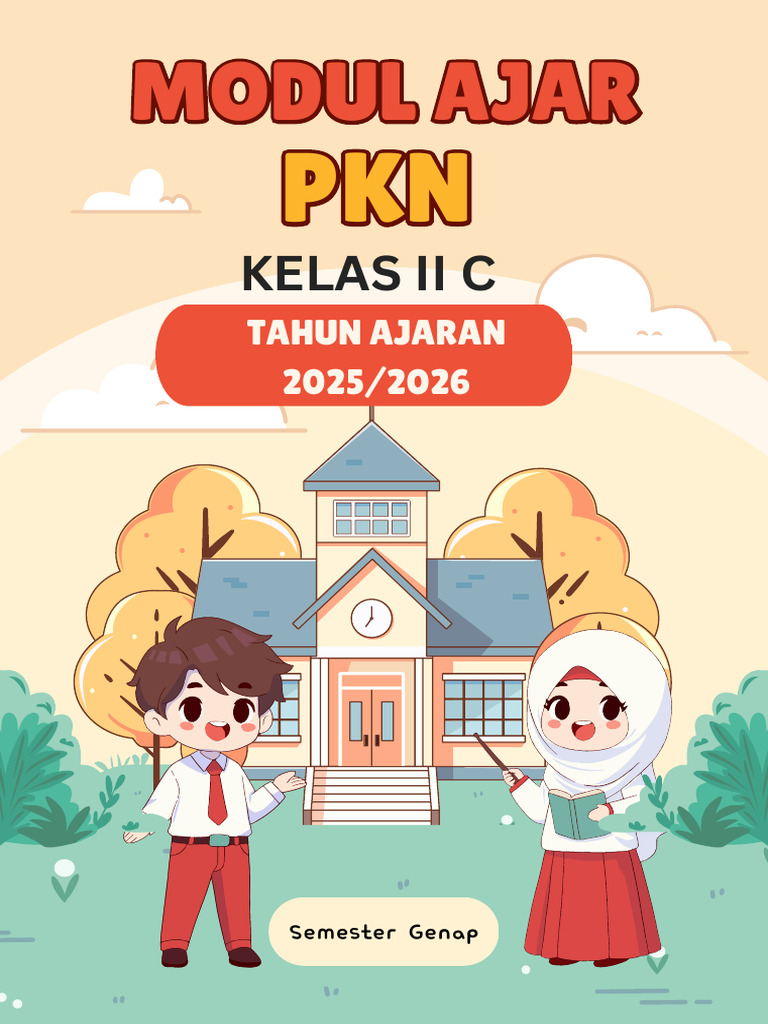 Biru Ungu Ilustrasi Lucu Cover Modul Pembelajaran Siswa Dokumen A4 | PDF