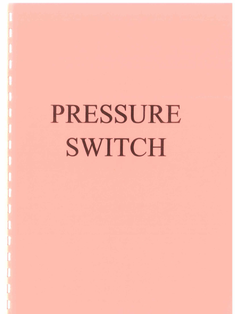 Pressure Switch (Penn) | PDF
