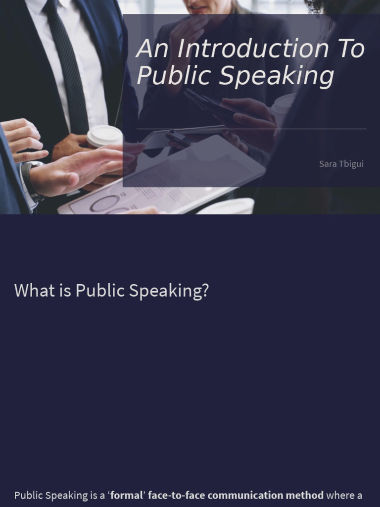 Public Speaking Skills for Students | PDF