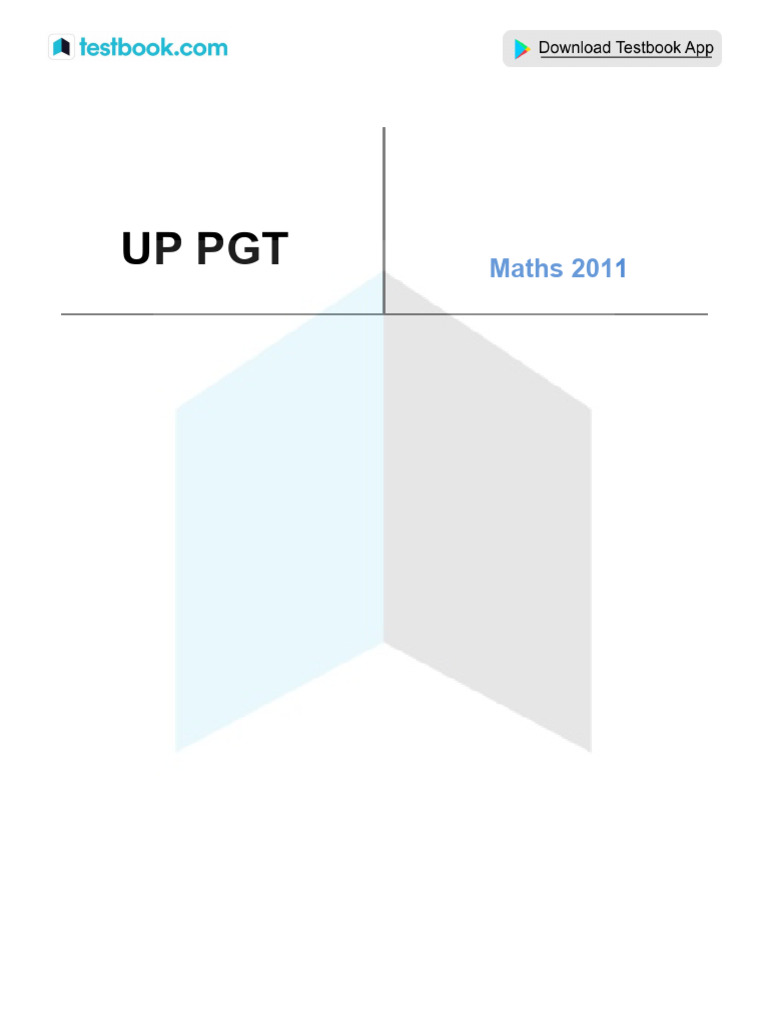 UP PGT Maths 2011 (Hindi) | PDF