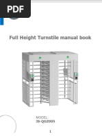 Full Height Turnstile Installation Manual | PDF | Access Control | Menu ...