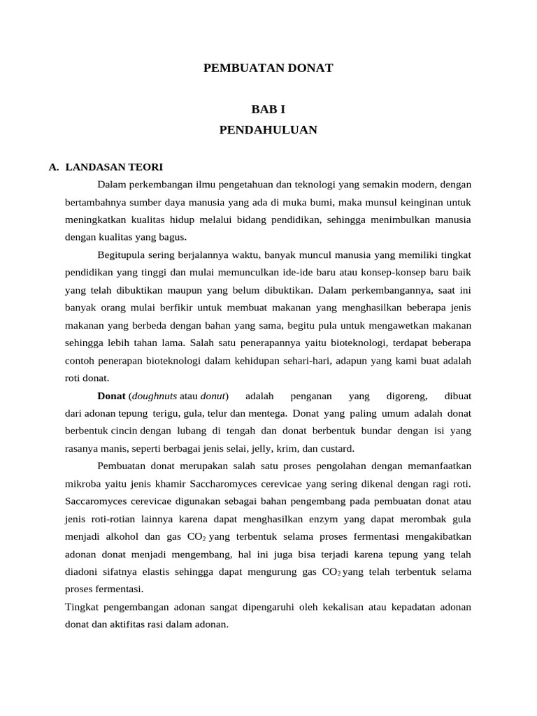 PEMBUATAN DONAT | PDF