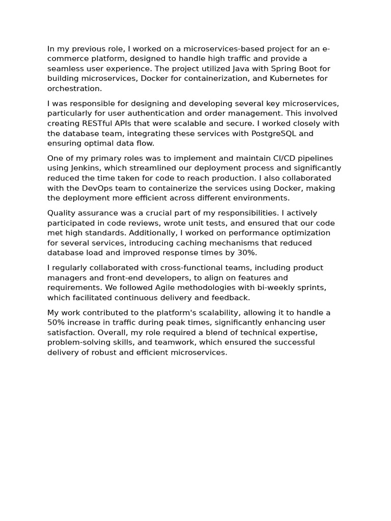 E-commerce Microservices Development Overview | PDF