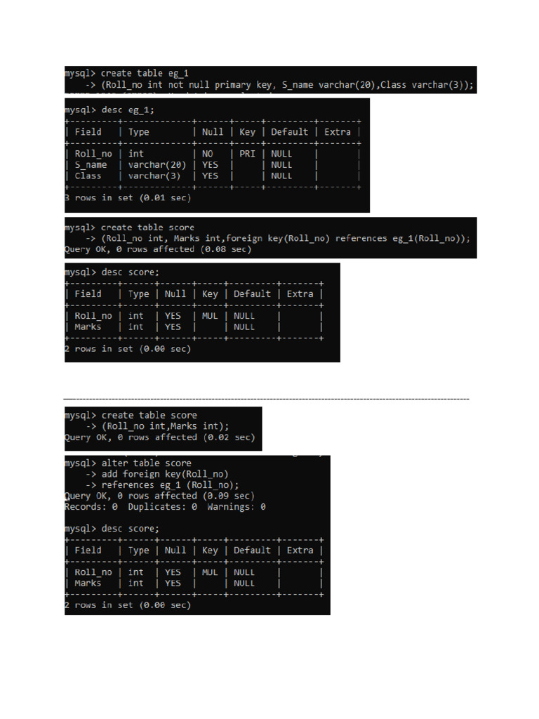 Foreign Key Eg | PDF