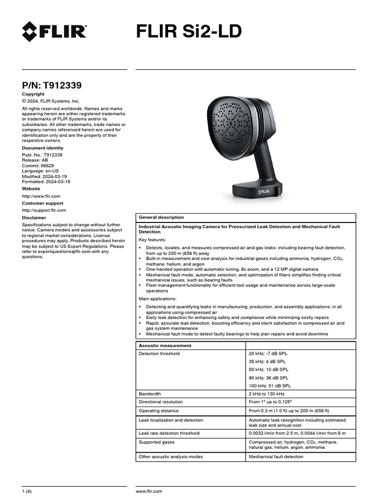 Flir Si2-LD | PDF | Rechargeable Battery | Trademark