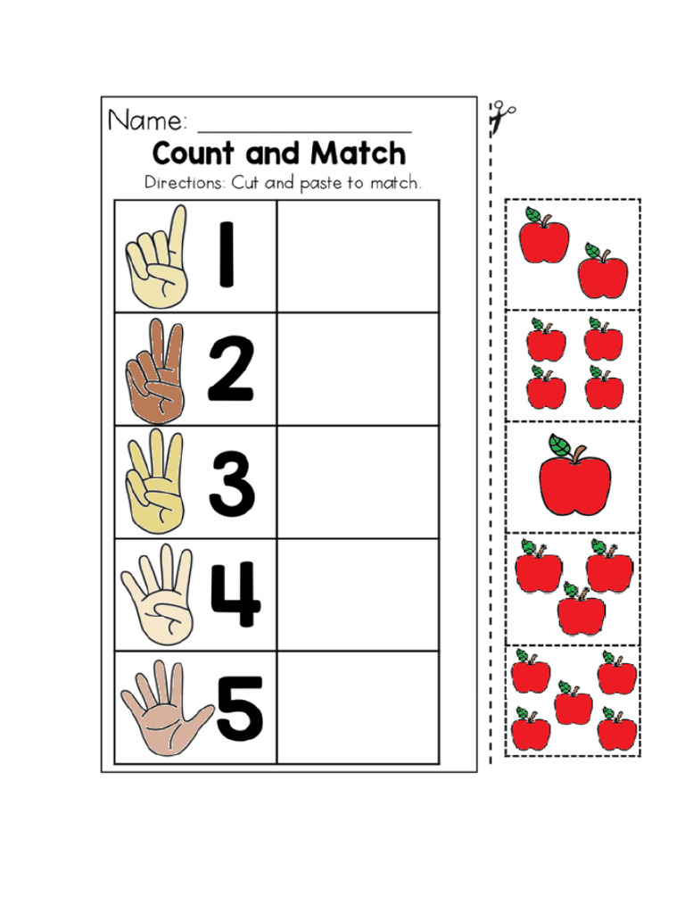 Count Cut and Paste To 5 | PDF