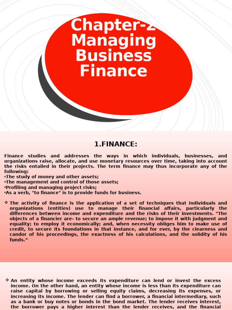Chapter-2 Managing Business Finance | PDF | Investing | Equity (Finance)