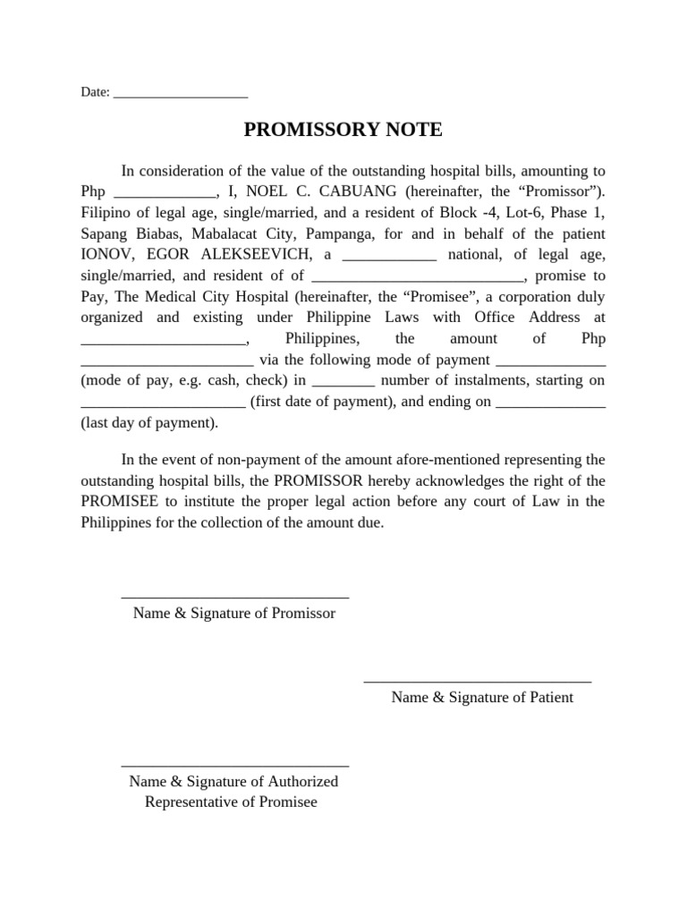 Promissory Note | PDF