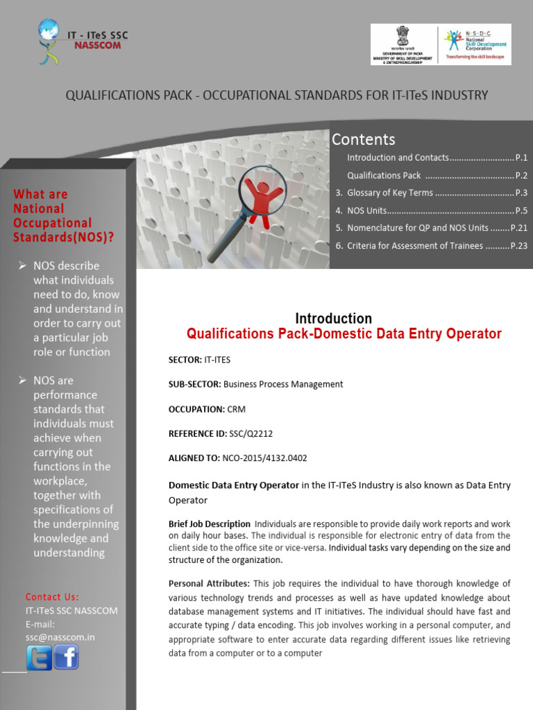 QP-Domestic Data Entry Operator | PDF | Function (Mathematics) | Data