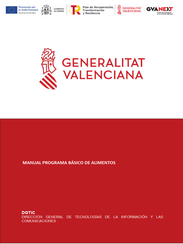 Manual Programa Basico de Alimentos v1 | PDF | Java (lenguaje de programación) | Software