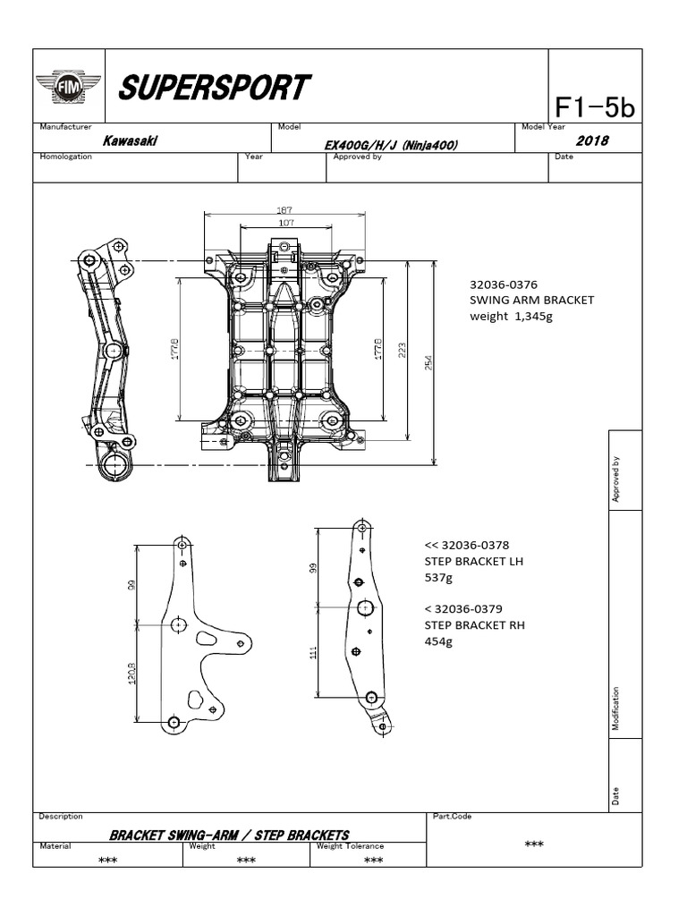 f01-05b Ex400g+h+j Sw-Arm Bkt + Step Bkts | PDF
