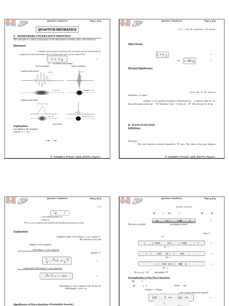 quamtum mechanics | PDF | Uncertainty Principle | Wave Function