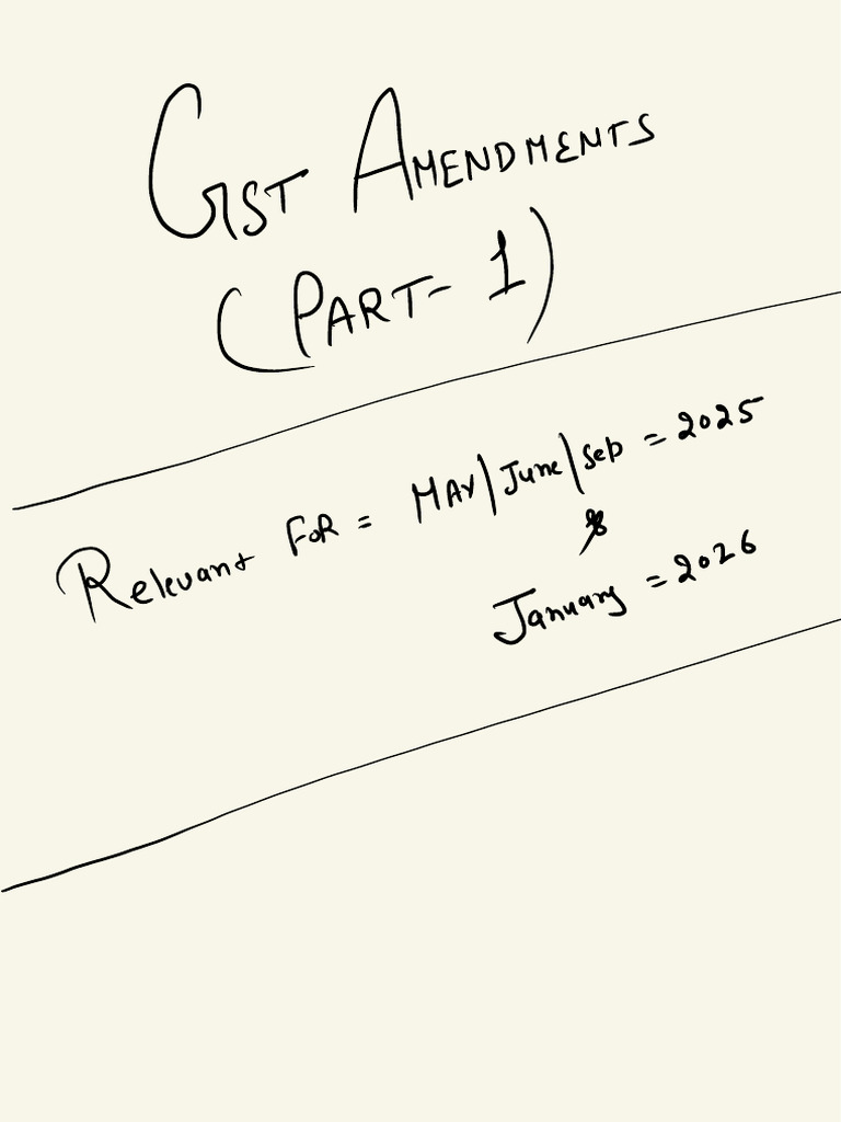 GST AMENDMENT PART 1 BY VG SIR | PDF | Invoice | Taxation