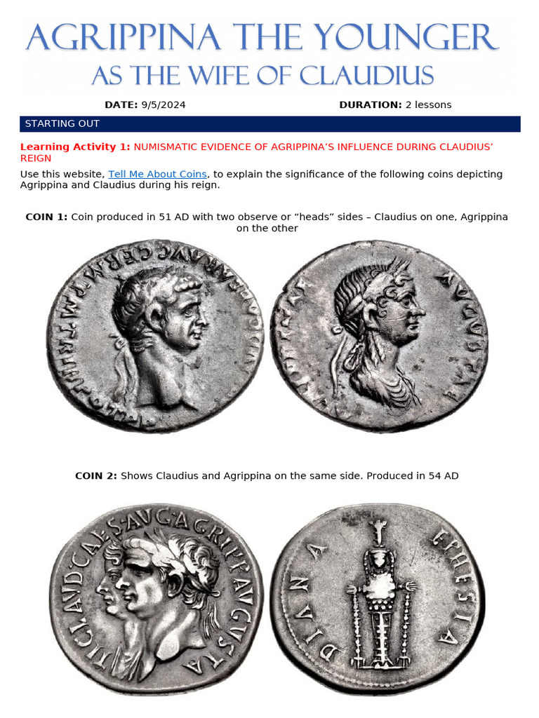 Agrippina The Younger Wife of Claudius | PDF | Claudius | Nero