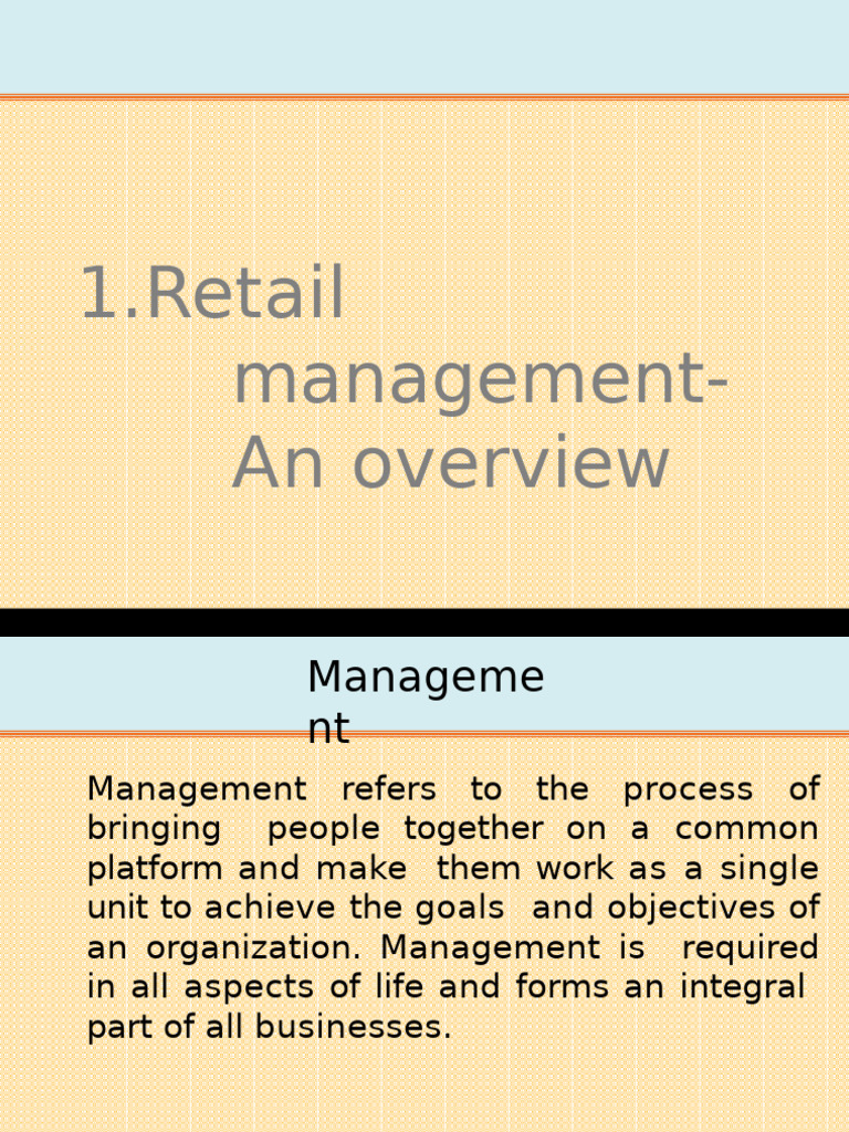 Retail-Magt Introduction | PDF | Franchising | Retail