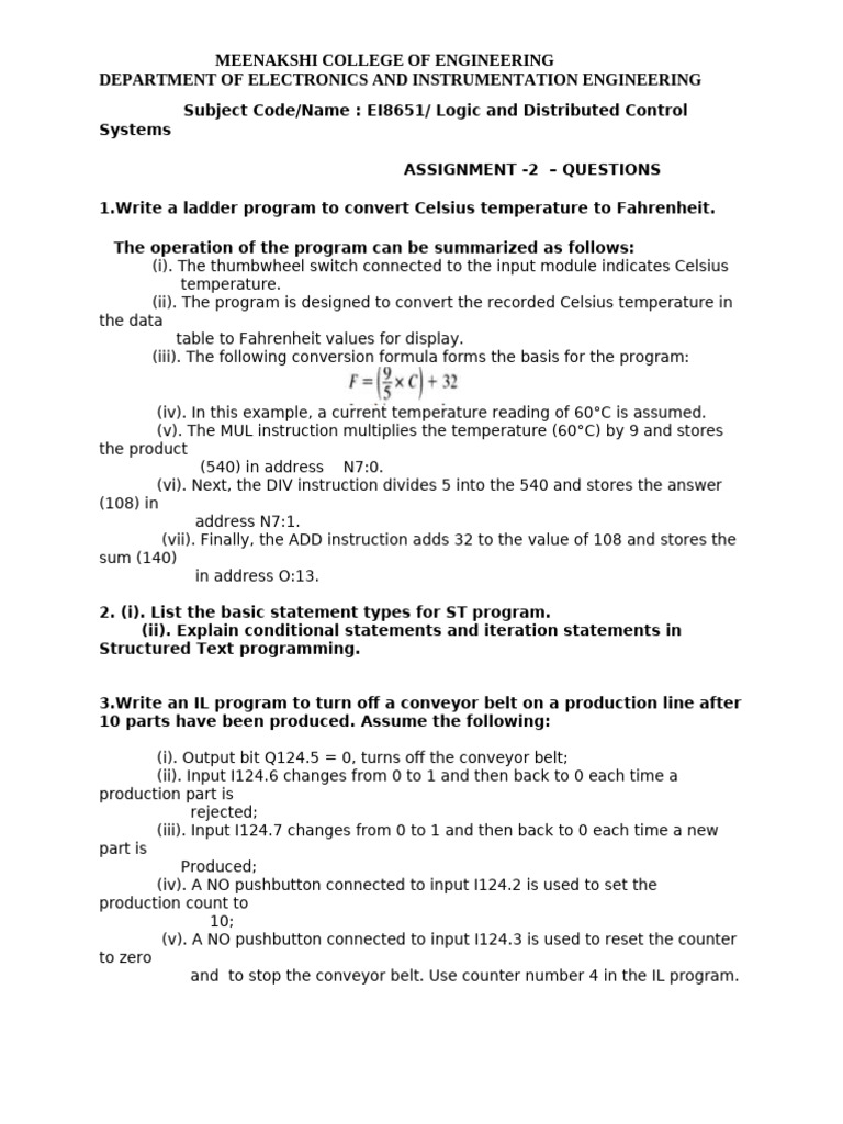 LDCS Assignment 2 QP | PDF
