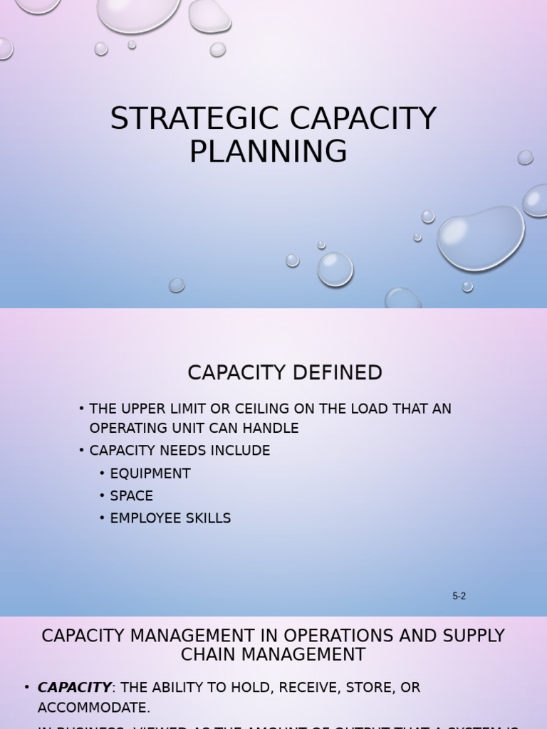 Strategic Capacity Planning Overview | PDF | Economics | Economies