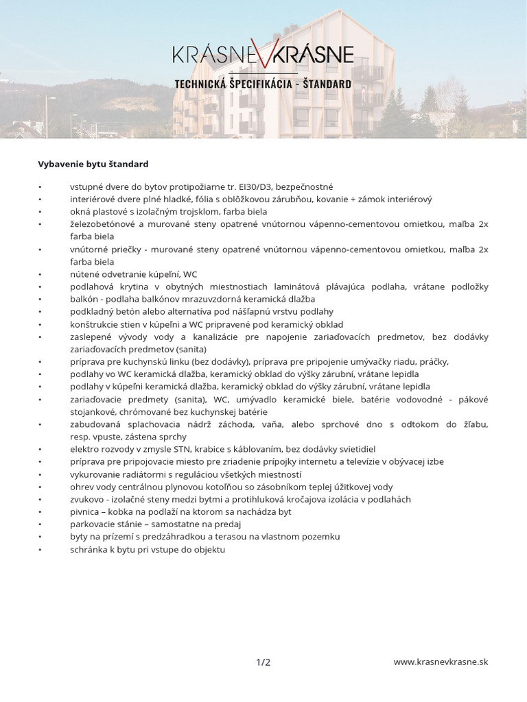 technicka-specifikacia-standard | PDF