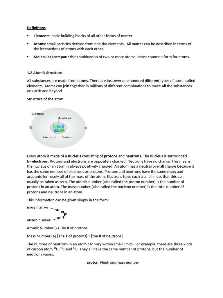 ATOMIC STRUCTURE | PDF | Atoms | Spectral Line