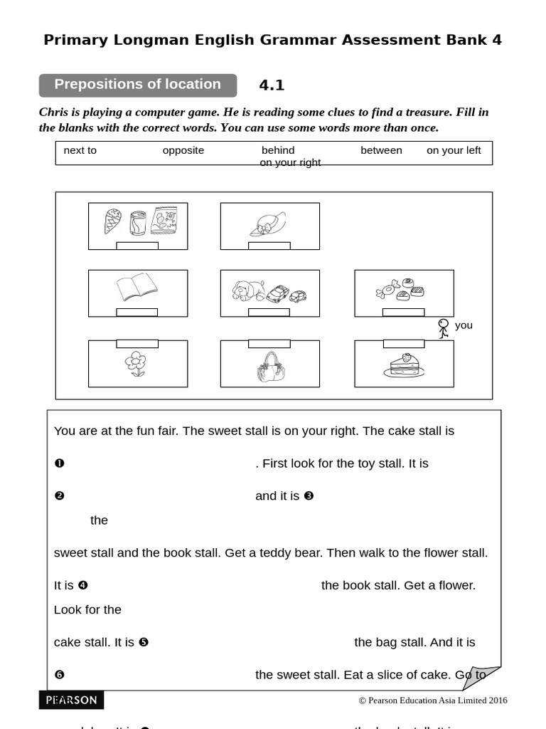 Prepositions of Location Exercises | PDF