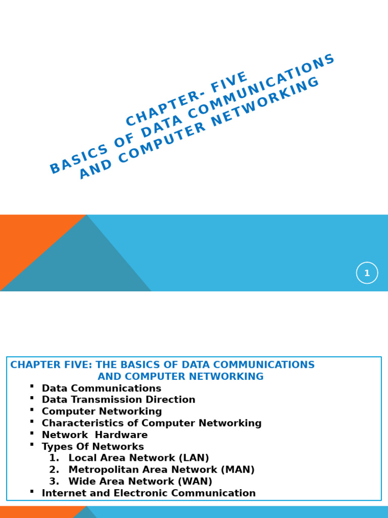 Chapter 5 Basics of Data Communications and Computer Networking | PDF ...