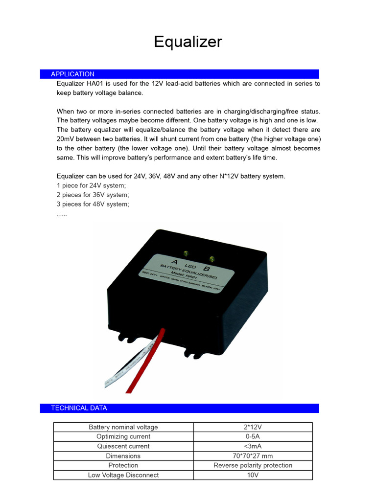 Equalizer HA01 | PDF