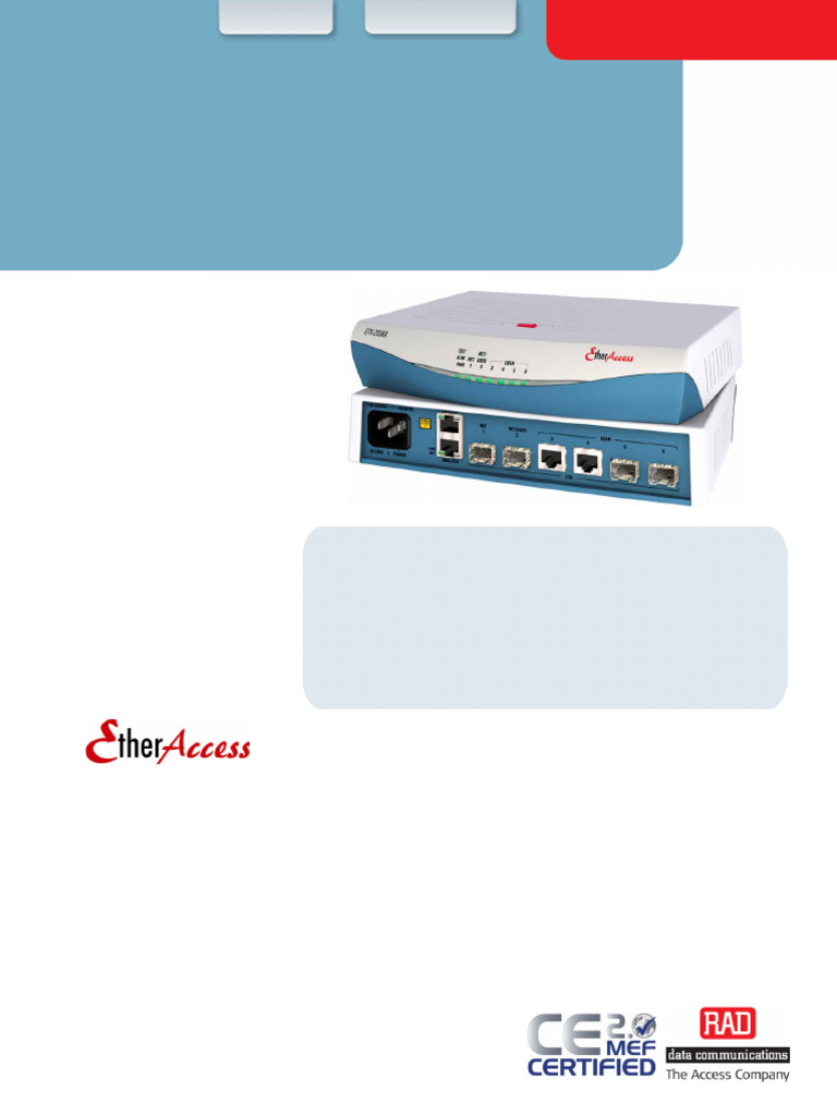 ETX-203AX Ethernet Demarcation Device | PDF | Computer Network | Ethernet