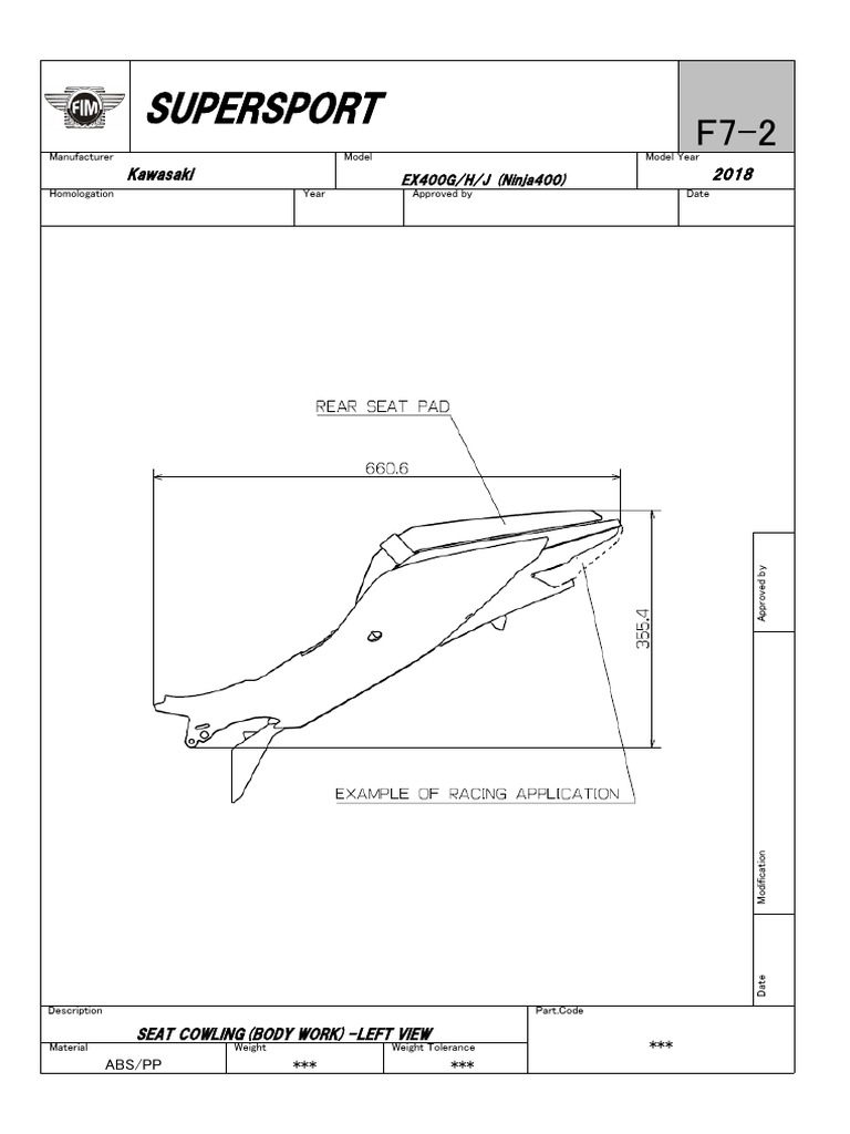 f07-02 Ex400g+h+j Seat Cowling (Body Work) Left View | PDF
