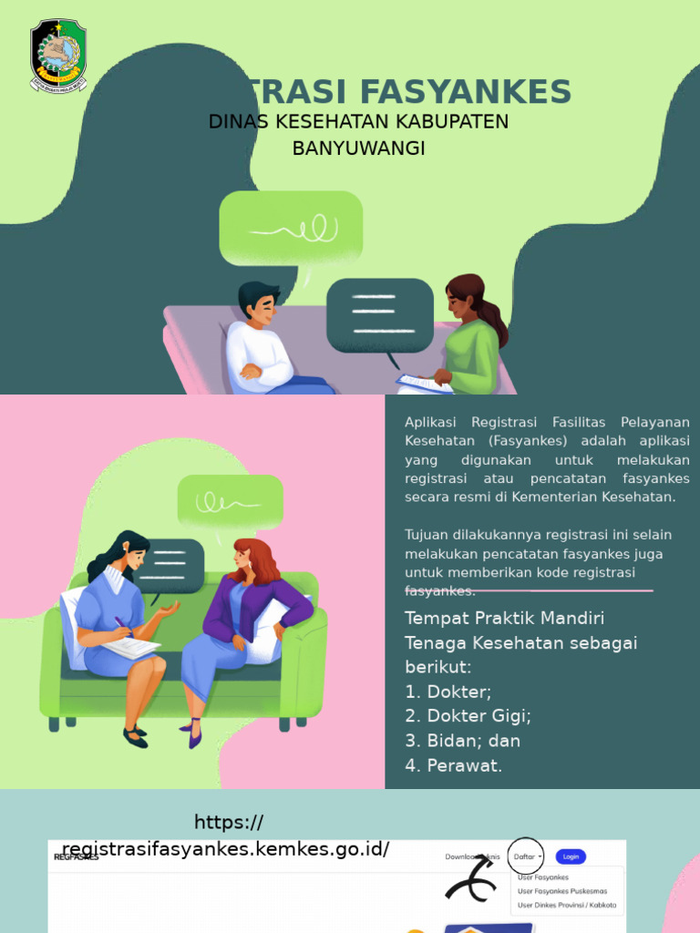 Registrasi Fasyankes Dinas Kesehatan Banyuwangi | PDF