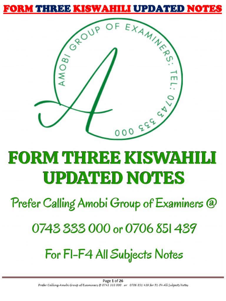 F3 KISW UPDATED NOTES | PDF