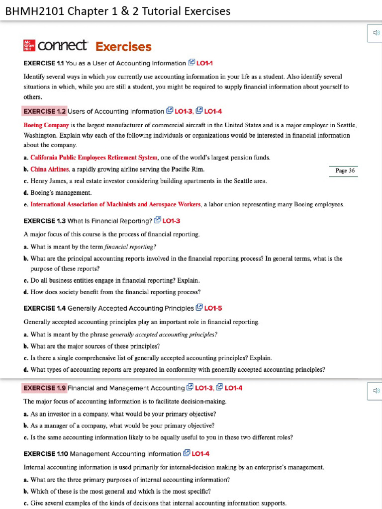 BHMH2101_Ch01&02 Ex | PDF