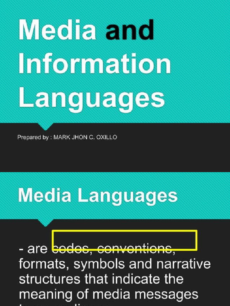 Media and Information Languages | PDF