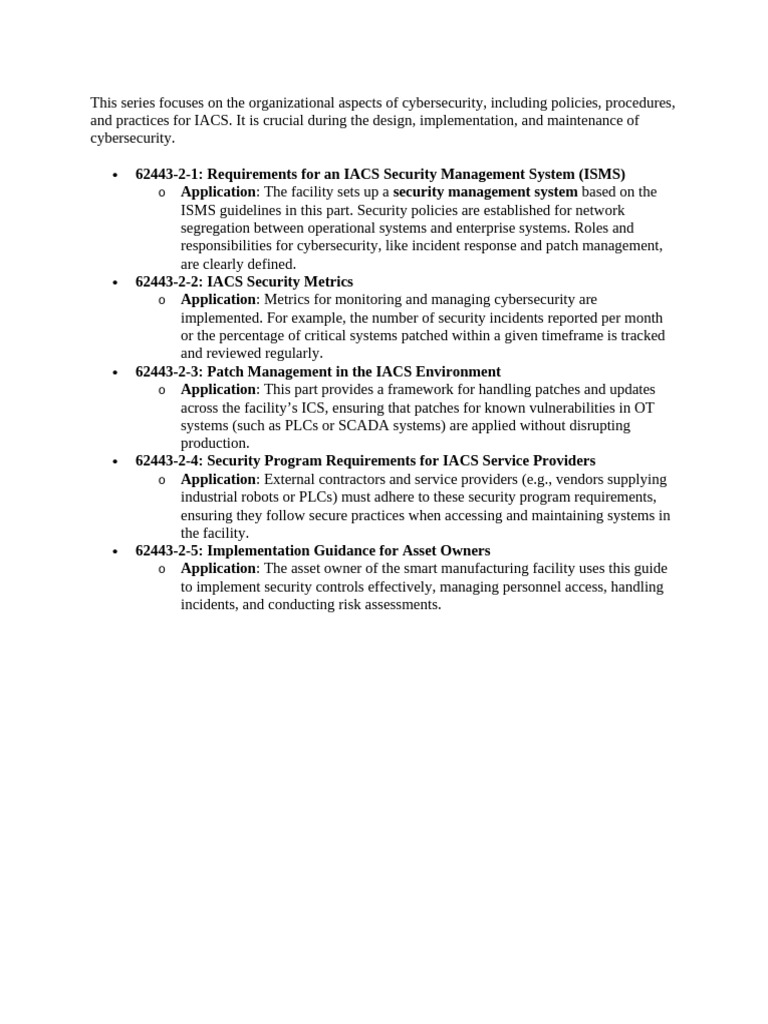 IEC 62443-2-1 Security Program Overview | PDF