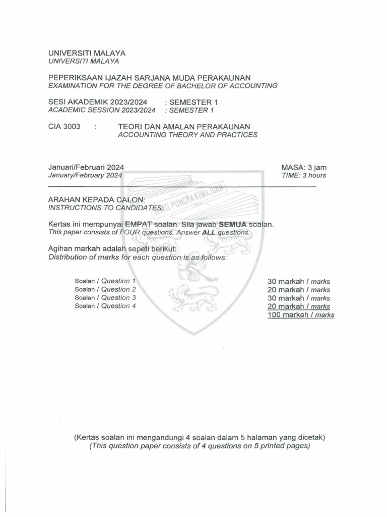 2024 Final Exam Papers | PDF