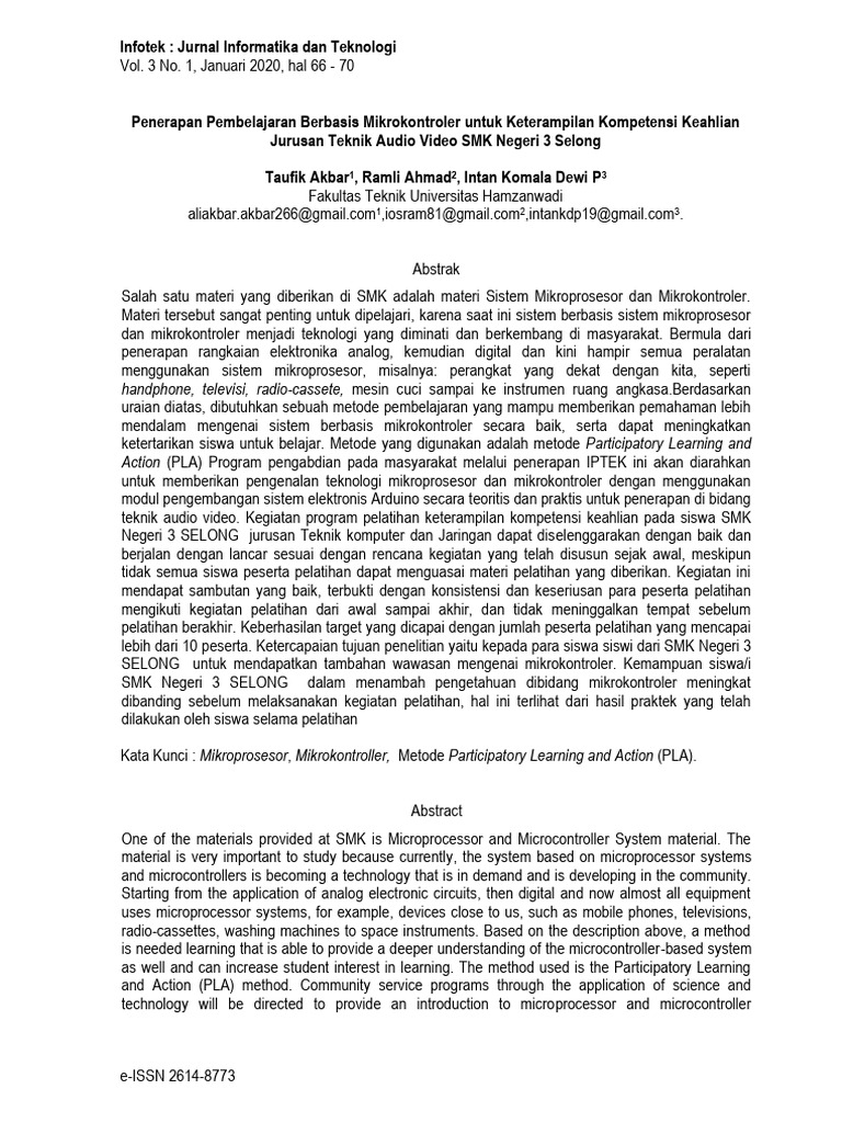 Jurnal Infotek | PDF