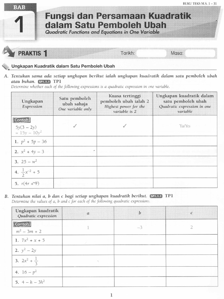 SPM MT T4 Lembaran U01 | PDF