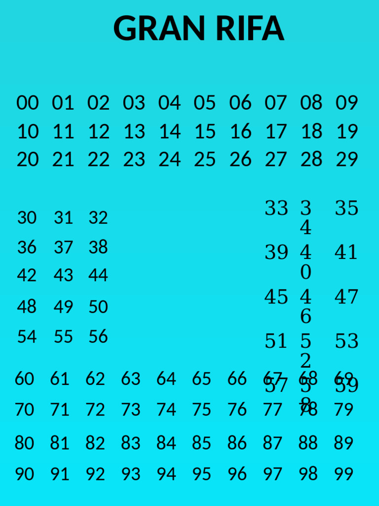 Formato de Rifa | PDF