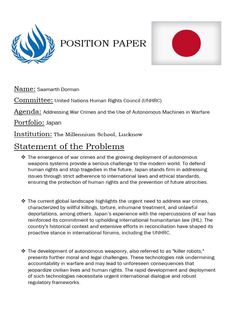 Proposition Paper Final One | PDF | War Crime | Peacekeeping