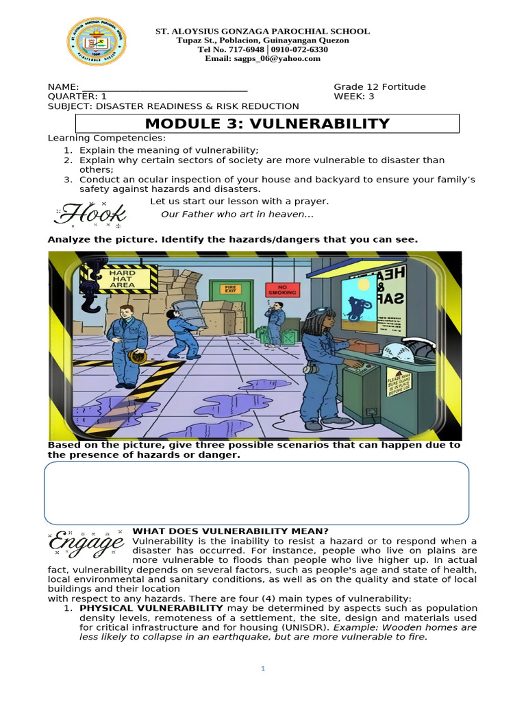 DRR WEEK 3 | PDF | Hazards | Vulnerability