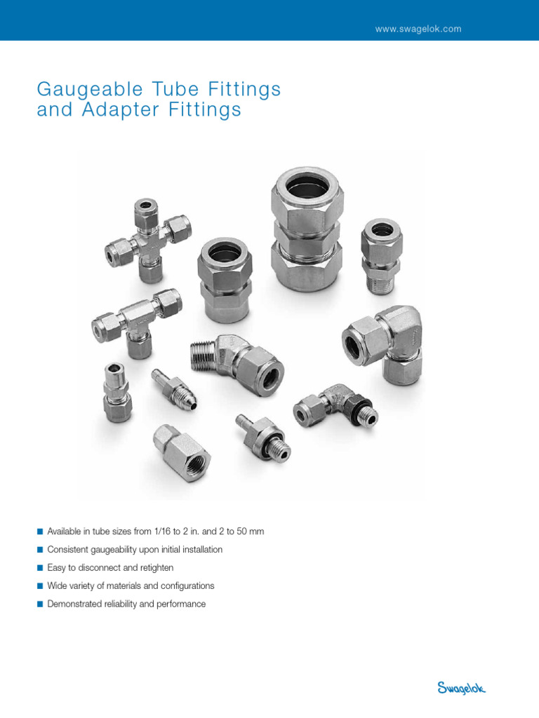 swagelok catalogue | PDF | Pipe (Fluid Conveyance) | Stainless Steel