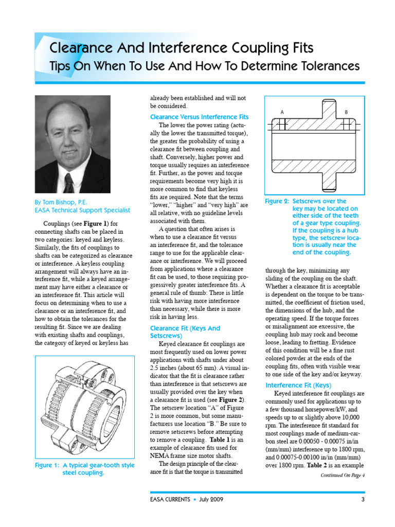 Coupling Fits 0709 | PDF | Engineering Tolerance | Applied And ...
