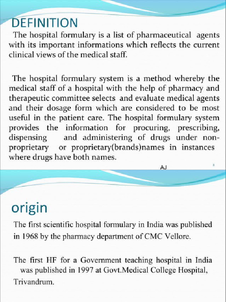 Hospital Formulary | PDF